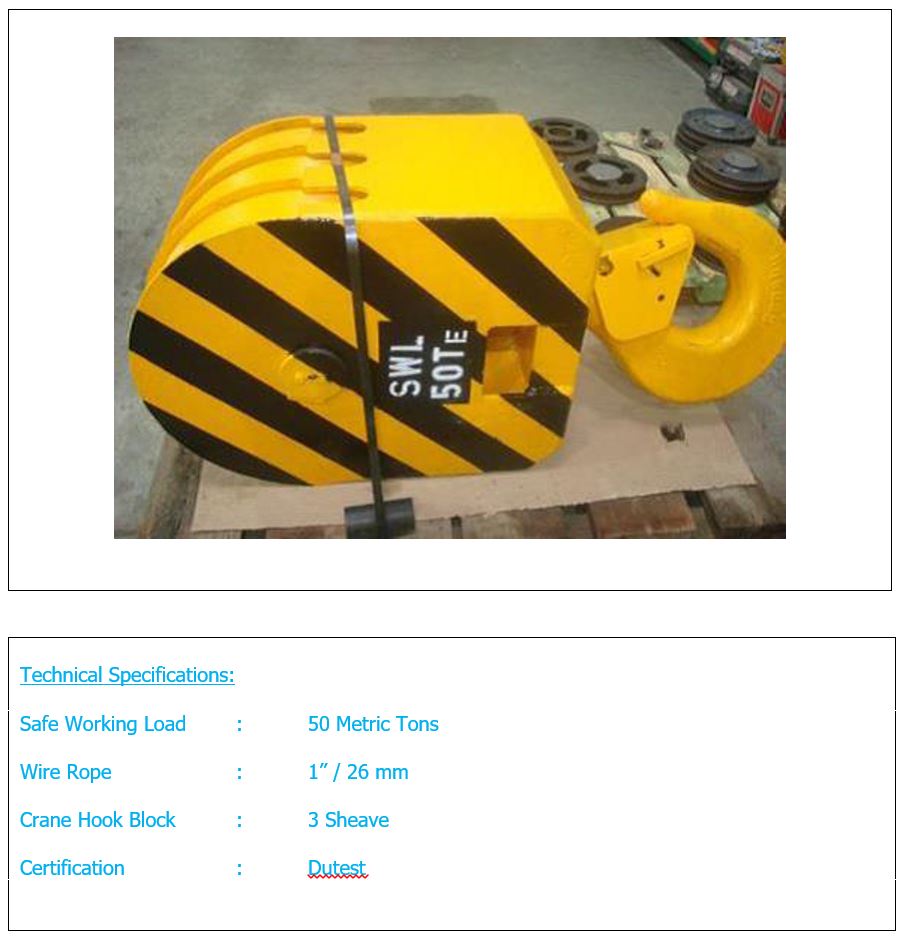 Misc. Hook Blocks, Snatch Blocks 5-50 Te SWL- 1-3 sheave For Sale ...