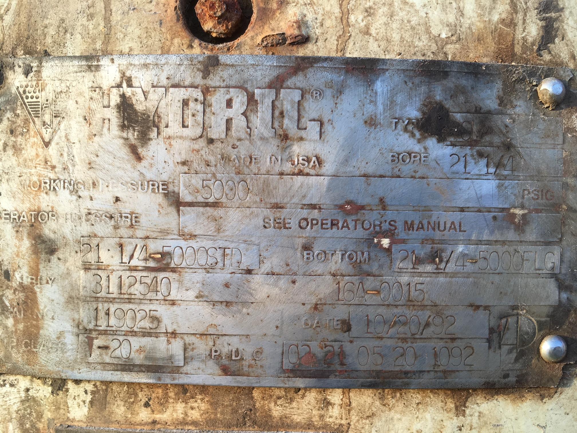 BOP, 21-1/4", 5000 psi, Complete Stack - Hydril - Ready for use For ...