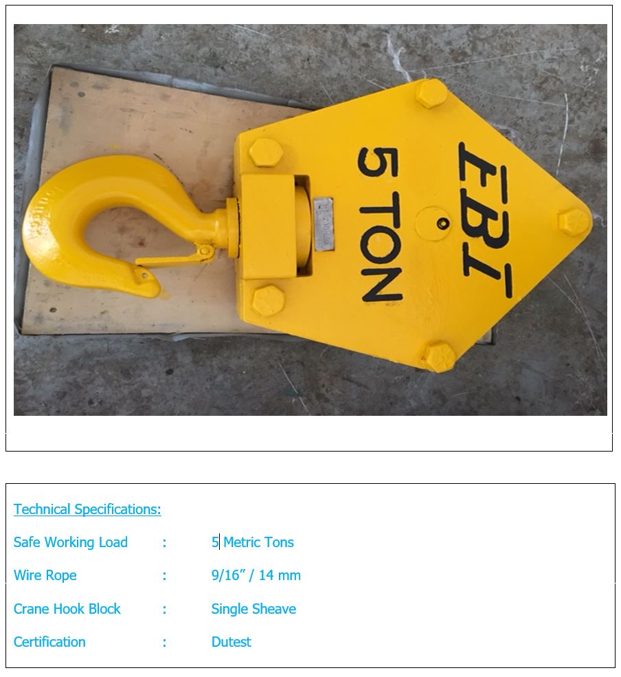 Misc. Hook Blocks, Snatch Blocks 5-50 Te SWL- 1-3 sheave For Sale ...